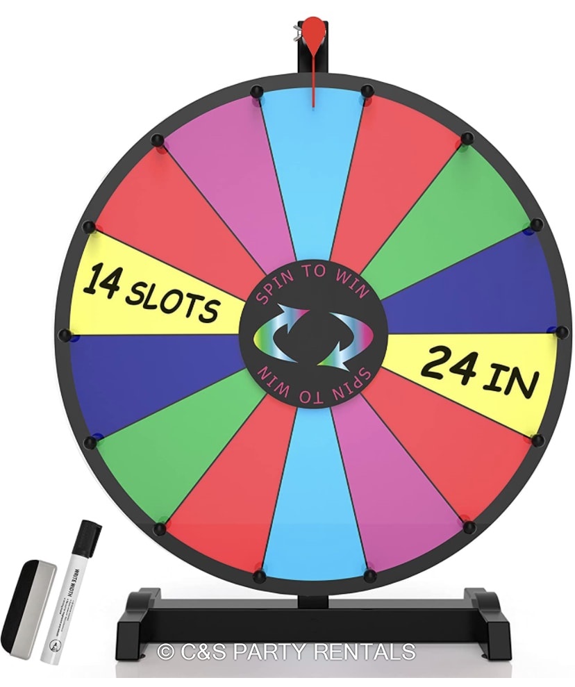 Whirl of Fun Prize Wheel (24 inches/14 slots) - Party Rentals (Bounce ...